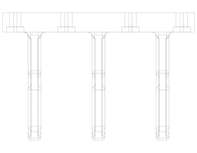 3D Printed Plastic Triple Wall Hook by MR.AnyCAD | Pinshape