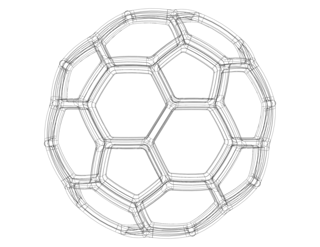3D Printed Wireframe Shape Geometric Soccer Ball by MR.AnyCAD | Pinshape