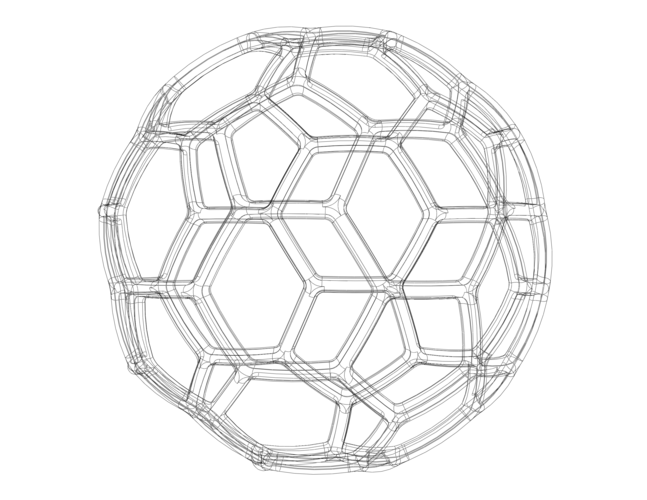 3D Printed Wireframe Shape Geometric Soccer Ball by MR.AnyCAD | Pinshape