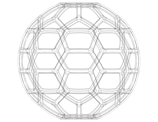 3D Printed Wireframe Shape Geometric Soccer Ball by MR.AnyCAD | Pinshape