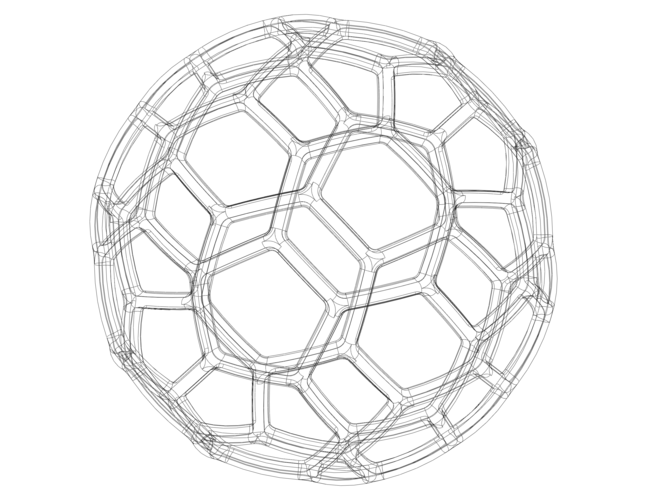 3D Printed Wireframe Shape Geometric Soccer Ball by MR.AnyCAD | Pinshape
