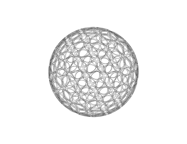 3D Printed Wireframe Shape Geometric Leaf Pattern Ball by MR.AnyCAD ...