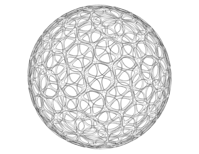 3D Printed Wireframe Shape Geometric Leaf Pattern Ball by MR.AnyCAD ...