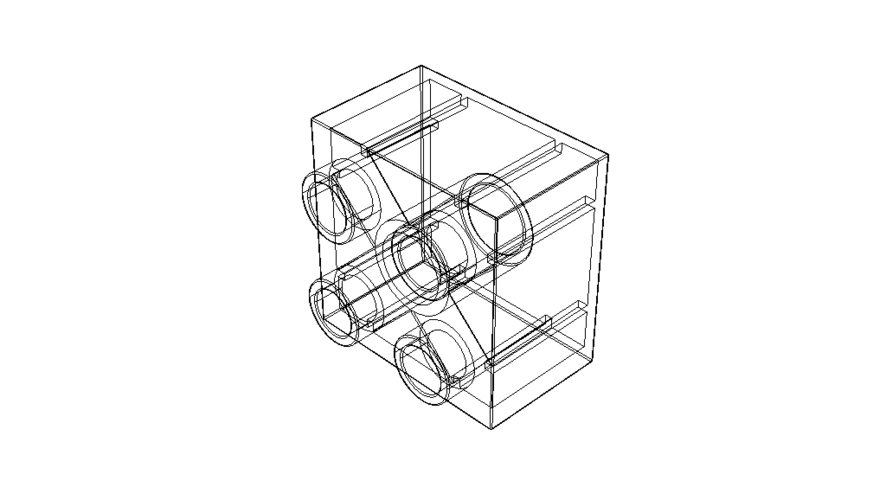 3D Printed 2x2 and 2x4 Building Blocks Design by MR.AnyCAD | Pinshape