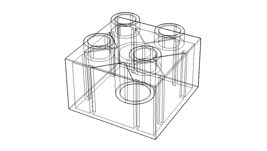 3D Printed 2x2 and 2x4 Building Blocks Design by MR.AnyCAD | Pinshape