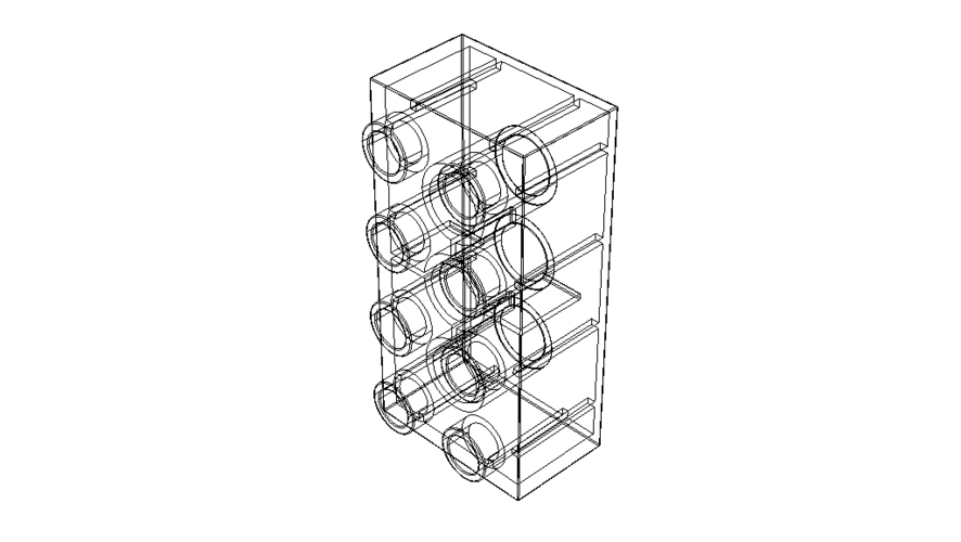 3D Printed 2x2 and 2x4 Building Blocks Design by MR.AnyCAD | Pinshape