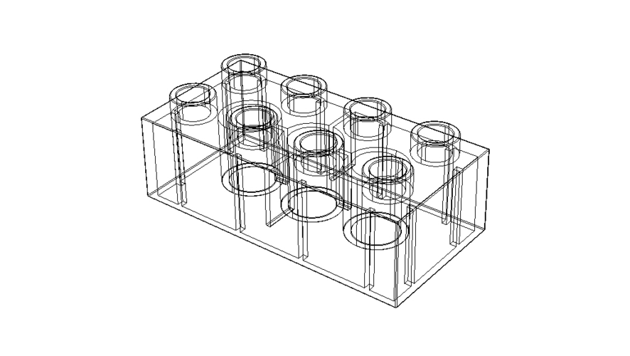 3D Printed 2x2 and 2x4 Building Blocks Design by MR.AnyCAD | Pinshape