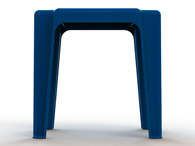 3D Printed Blue Stackable Plastic Outdoor Side Table by MR.AnyCAD ...
