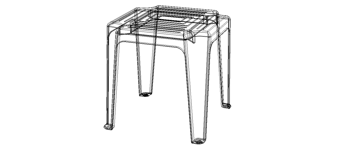 3D Printed Blue Stackable Plastic Outdoor Side Table by MR.AnyCAD ...