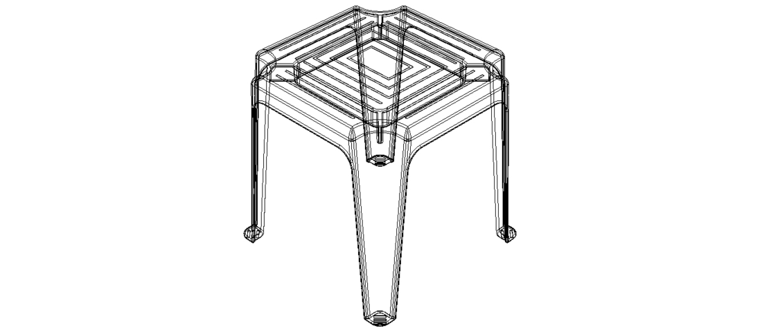 3D Printed Blue Stackable Plastic Outdoor Side Table by MR.AnyCAD ...