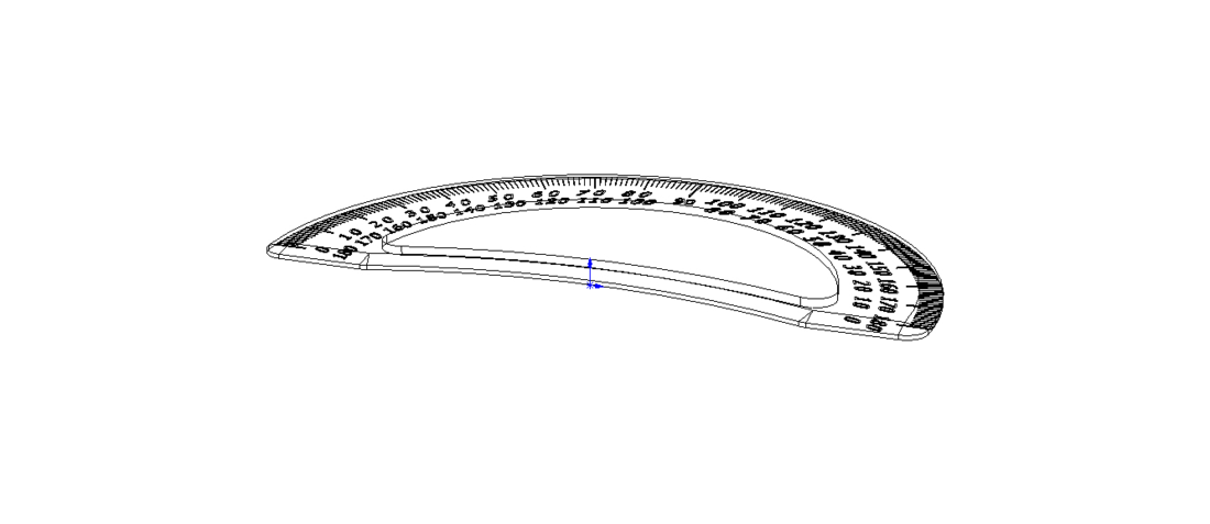 3D Printed 180 Degree Protractor 15cm by MR.AnyCAD | Pinshape