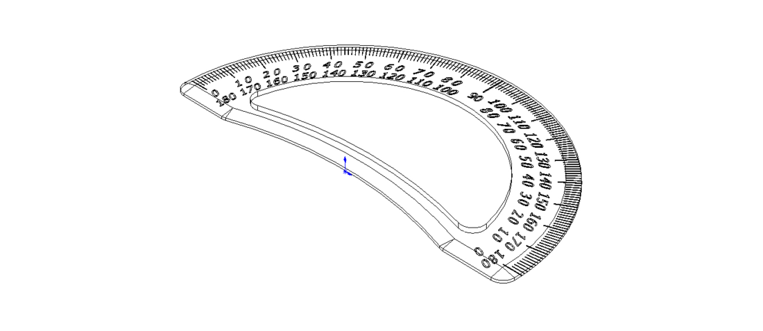3D Printed 180 Degree Protractor 15cm by MR.AnyCAD | Pinshape