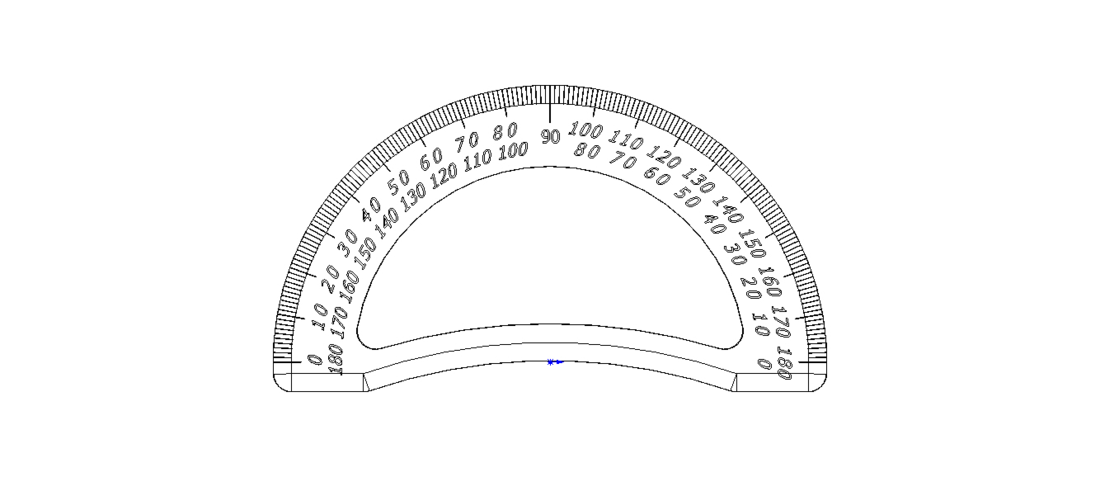 3D Printed 180 Degree Protractor 15cm by MR.AnyCAD | Pinshape