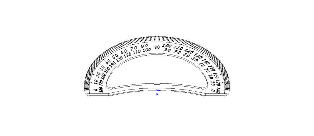 3D Printed 180 Degree Protractor 15cm by MR.AnyCAD | Pinshape