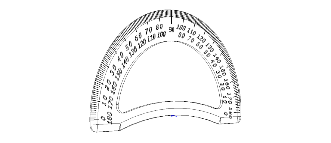 3D Printed 180 Degree Protractor 15cm by MR.AnyCAD | Pinshape