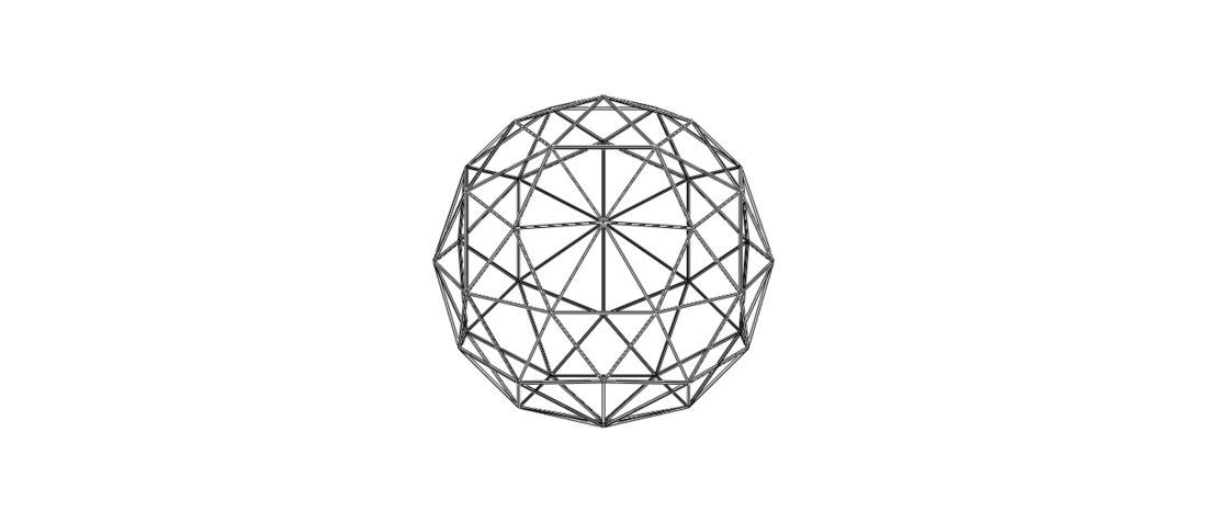 3D Printed Wireframe Shape Geodesic Polyhedron Sphere by MR.AnyCAD ...