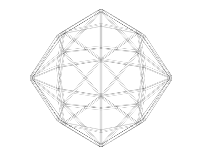 3D Printed Wireframe Shape Disdyakis Dodecahedron by MR.AnyCAD | Pinshape