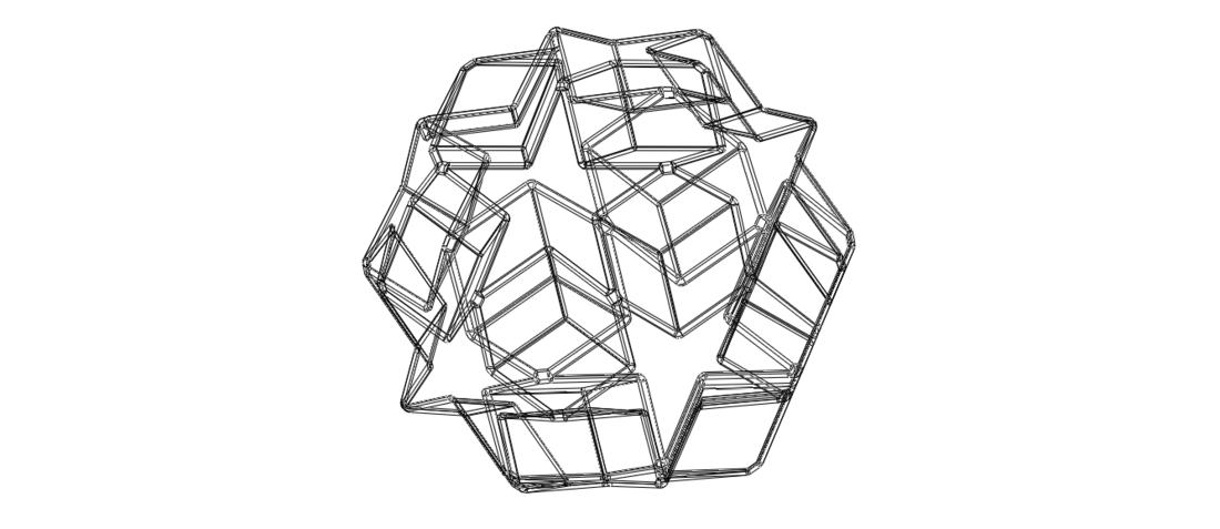 3D Printed Wireframe Shape Dodecadodecahedron by MR.AnyCAD | Pinshape