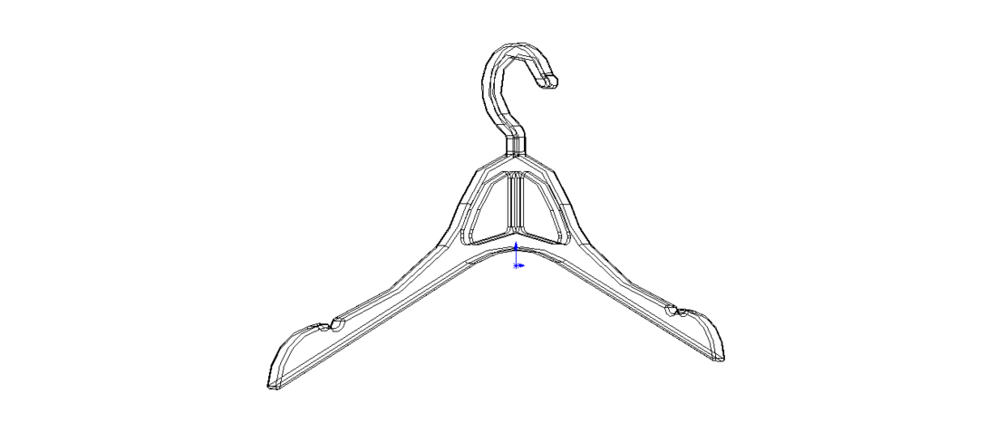 3D Printed Plastic Clothes Hanger by MR.AnyCAD | Pinshape
