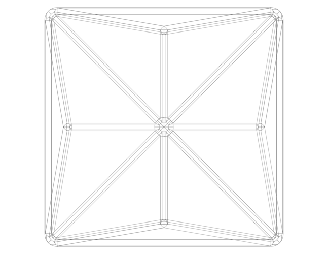 3D Printed Wireframe Shape Triakis Octahedron by MR.AnyCAD | Pinshape