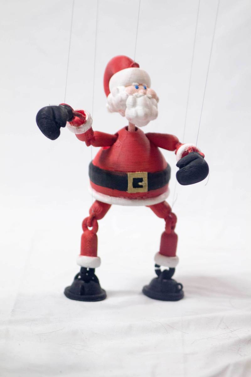 BOXING SANTA - MARIONETTE PUPPET - Pinshape