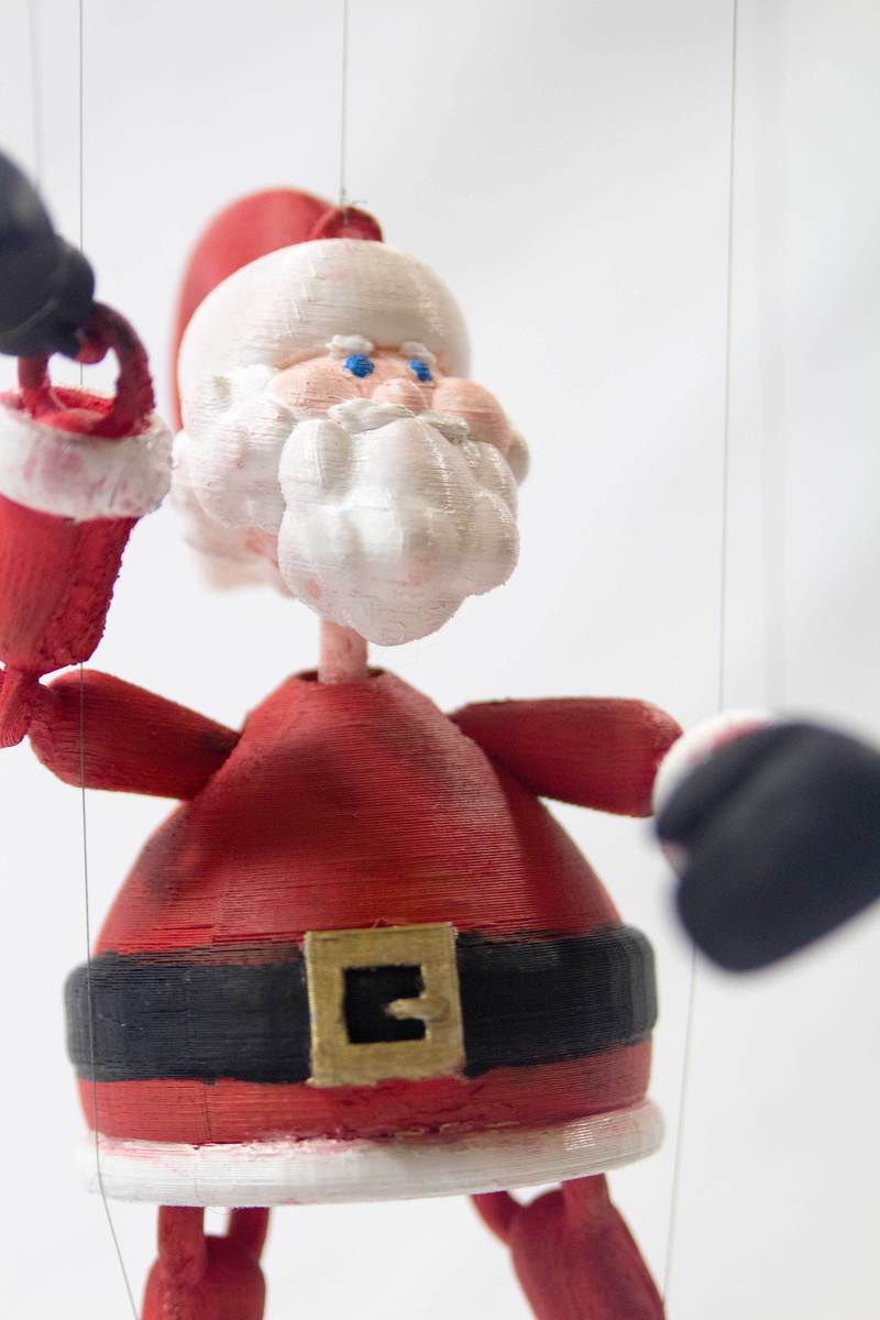 BOXING SANTA - MARIONETTE PUPPET - Pinshape