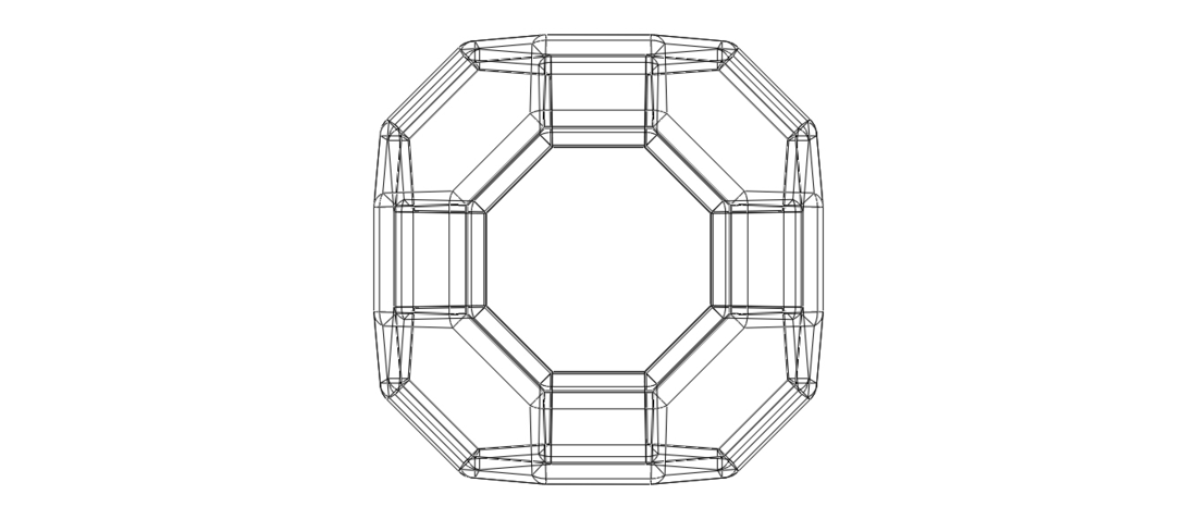 3D Printed Wireframe Shape Truncated Cuboctahedron by MR.AnyCAD | Pinshape