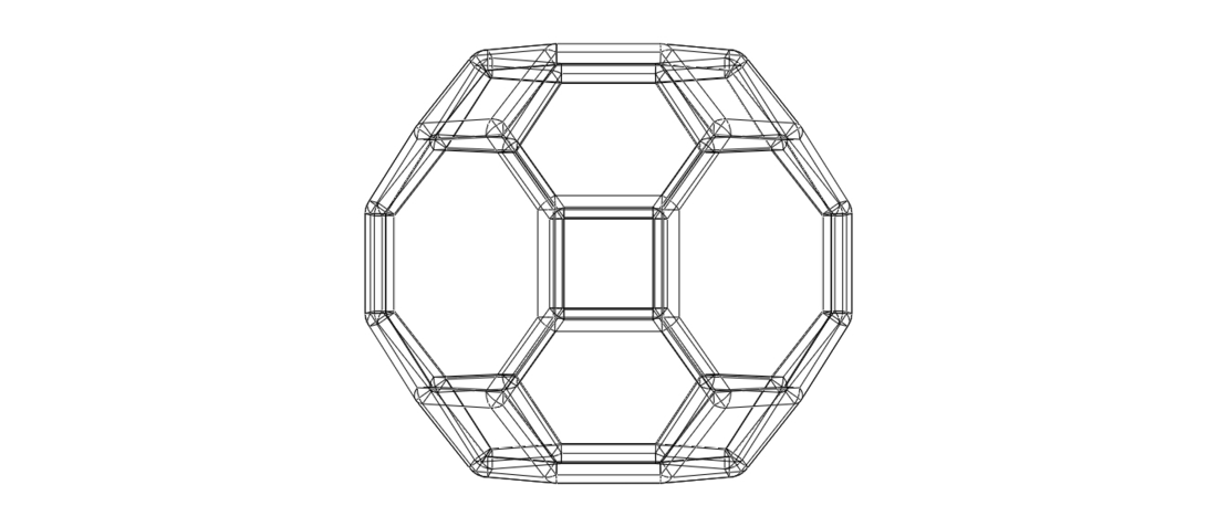 3D Printed Wireframe Shape Truncated Cuboctahedron by MR.AnyCAD | Pinshape