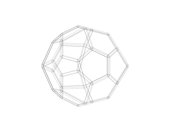 3D Printed Wireframe Shape Pentagonal Icositetrahedron by MR.AnyCAD ...