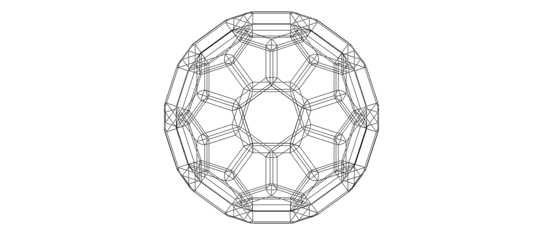 3D Printed Wireframe Shape Truncated Icosahedron by MR.AnyCAD | Pinshape