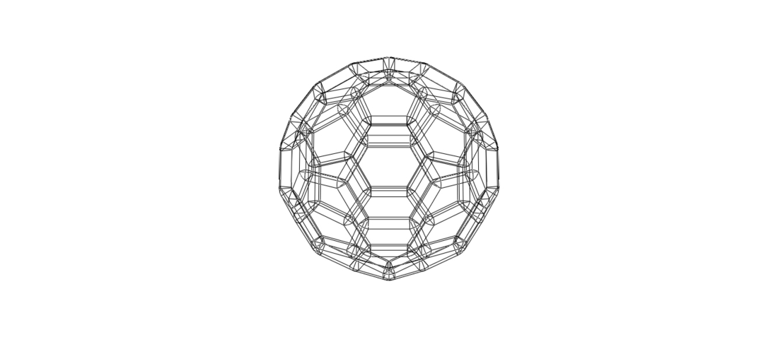 3D Printed Wireframe Shape Truncated Icosahedron by MR.AnyCAD | Pinshape