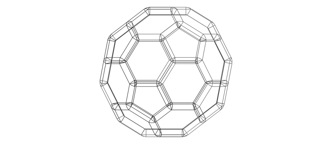 3D Printed Wireframe Shape Truncated Icosahedron by MR.AnyCAD | Pinshape