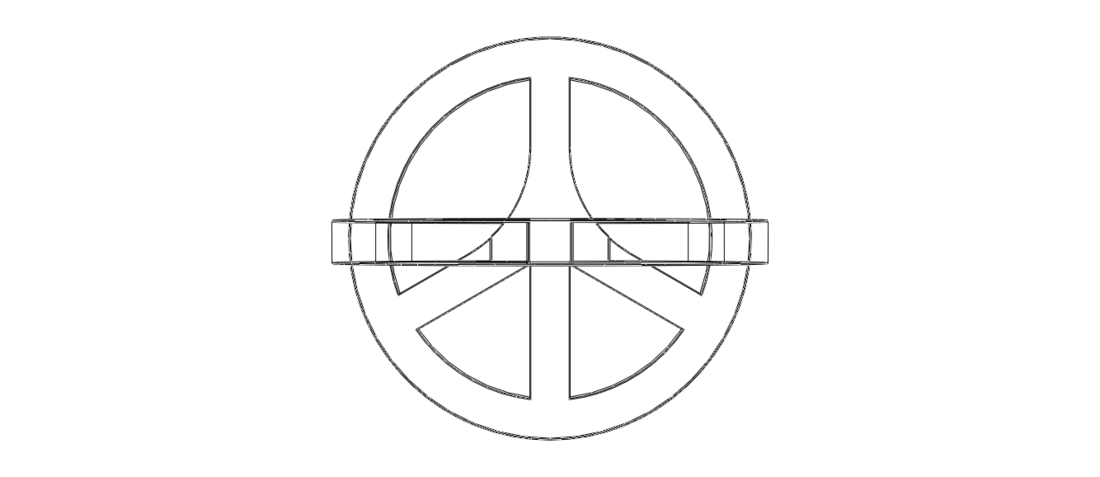 3D Printed Plastic Peace Symbols Stand by MR.AnyCAD | Pinshape