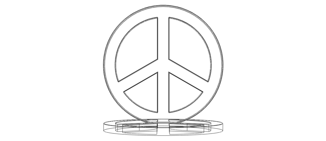 3D Printed Plastic Peace Symbols Stand by MR.AnyCAD | Pinshape