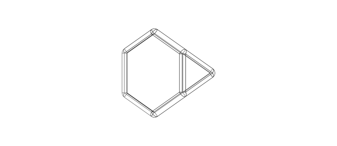 3D Printed Wireframe Shape Truncated Tetrahedron by MR.AnyCAD | Pinshape