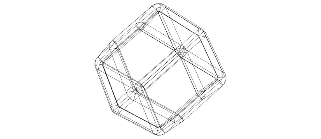 3D Printed Wireframe Shape Rhombic Dodecahedron by MR.AnyCAD | Pinshape