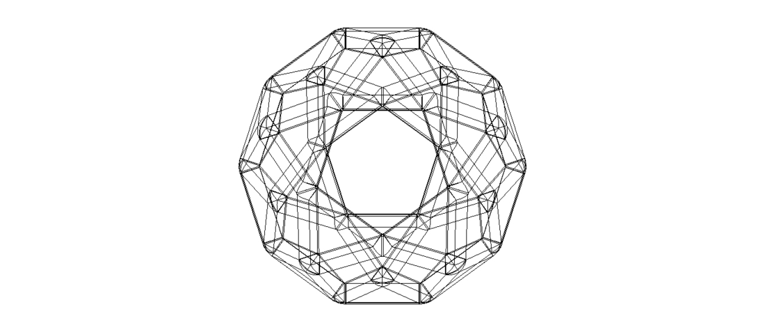 3D Printed Wireframe Shape Icosidodecahedron by MR.AnyCAD | Pinshape