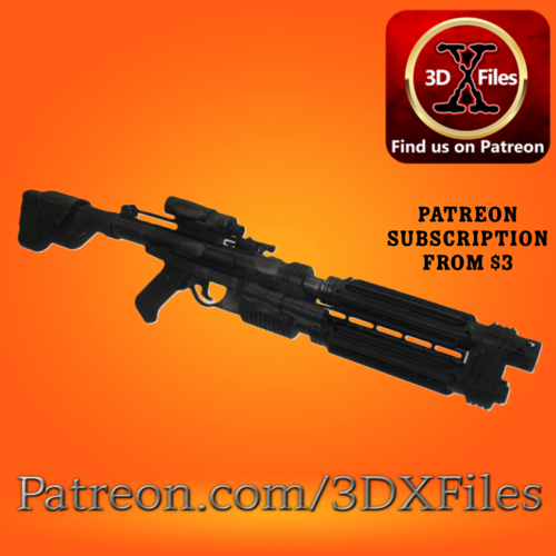 3D Printed E-22 Star Wars Blaster 3D Print File by 3DXFiles | Pinshape