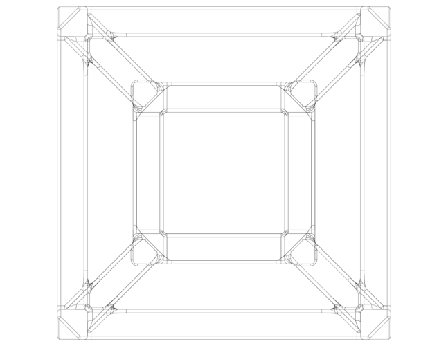 3D Printed SQ Tesseract Hypercube by MR.AnyCAD | Pinshape
