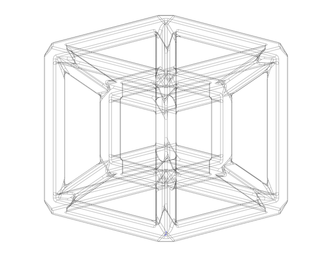 3D Printed SQ Tesseract Hypercube by MR.AnyCAD | Pinshape