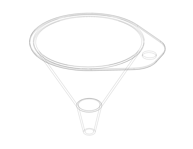 3D Printed Plastic Round Shaped Utility Funnel by MR.AnyCAD | Pinshape