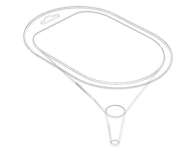 3D Printed Plastic Slot Shaped Funnel by MR.AnyCAD | Pinshape