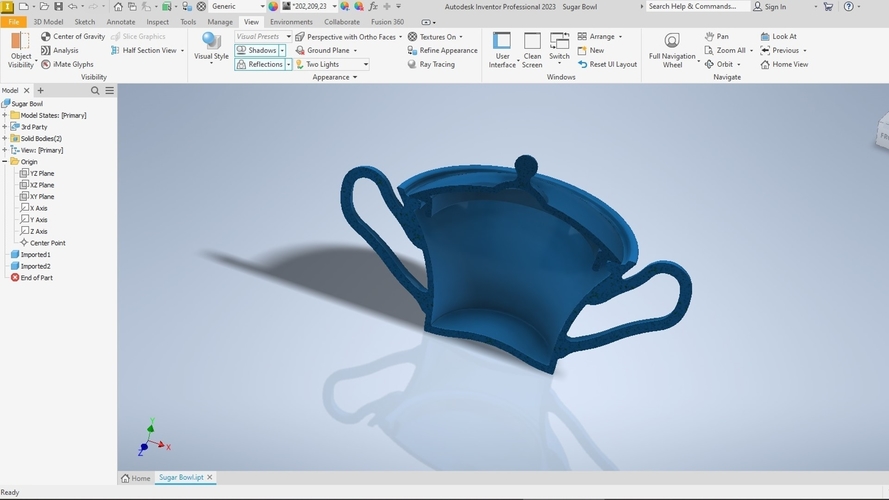 3D Printed Sugar Bowl by Furqan03 | Pinshape