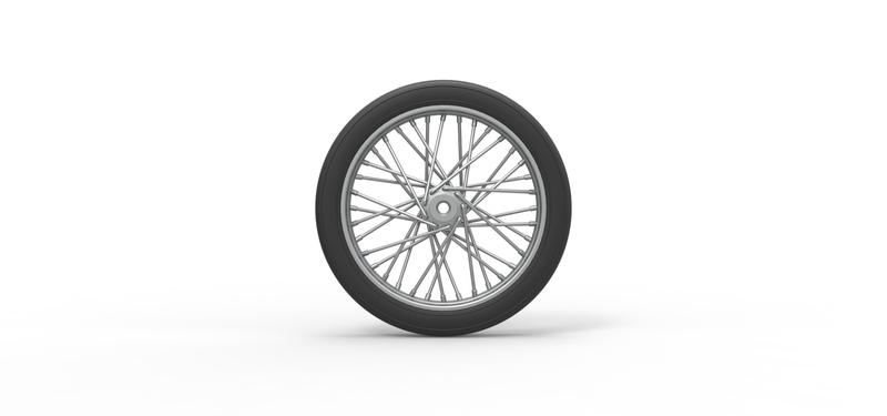 Front wire wheel of vintage dragster Scale 1:25 - Pinshape