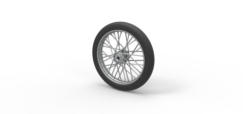 Front wire wheel of vintage dragster Scale 1:25 - Pinshape