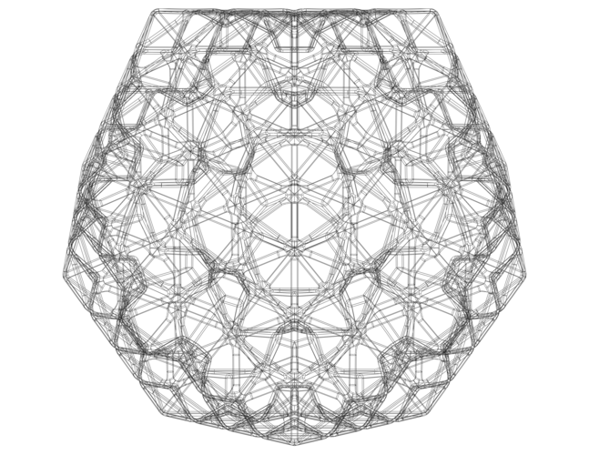 3D Printed Wireframe Shape Icosahedron Flake by MR.AnyCAD | Pinshape