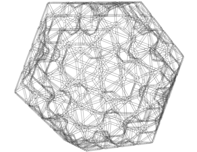 3D Printed Wireframe Shape Icosahedron Flake by MR.AnyCAD | Pinshape