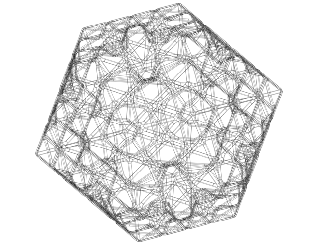 3D Printed Wireframe Shape Icosahedron Flake by MR.AnyCAD | Pinshape