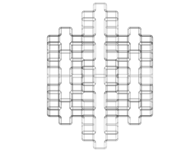 3D Printed Wireframe Shape Mosely Snowflake by MR.AnyCAD | Pinshape