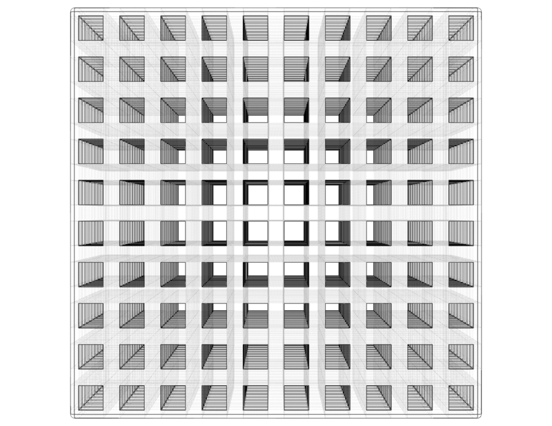 Simple Cubic Lattice Structure - Pinshape